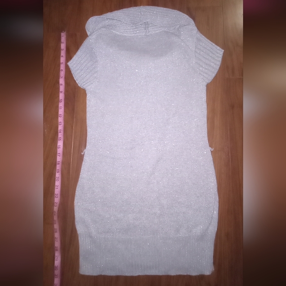 bebe | Dresses | Bebe Shimmery Cowl Neck Sweater Mini Dress | Poshmark